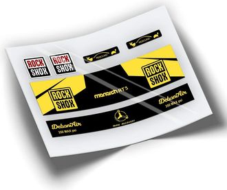 Generico Ref: VPWP200 Sticker, kompatibel mit Dämpfer Rockshox Monarch RT3 (gelb)