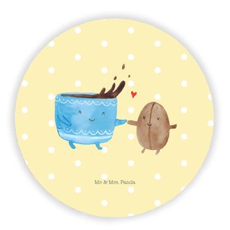 Mr. & Mrs. Panda Kühlschrankmagnet Kaffee Bohne - Geschenk, rundmagnet, Zufriedenheit, Magnete, Glück, kühlschrankmagnete, Genuss, Lustige Sprüche, Kaffeebohne