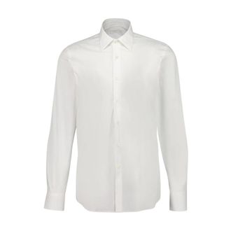 Prada Stretch Baumwoll Slim Hemd - - Shirts - Herren - Wei&szlig; - XL