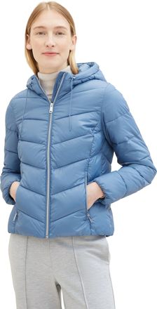 Tom Tailor Damen Lightweight Steppjacke mit Kapuze, 31653 - Coronet Blue, XL