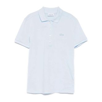 Lacoste Femme, Tops, Bleu, Taille: 38 FR Polo L.12.D Slim Fit Stretch en Mini Piqu&eacute;