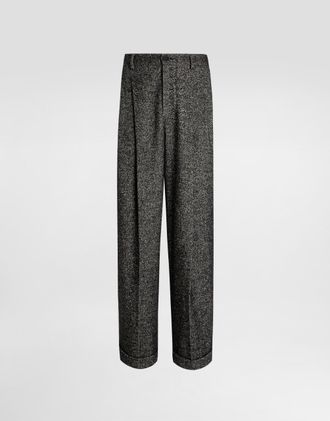 Dolce & Gabbana Wool Chevron Trousers - Mann Hosen Und Shorts Multicolor 54