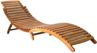 vidaXL Vidaxl - Chaise longue Bois dacacia solide Marron