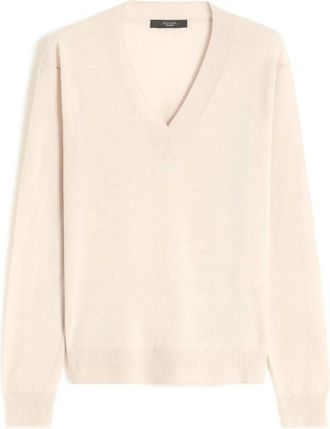Max Mara Femme, Pulls, Beige, Taille: 42 FR Pull en laine et cachemire