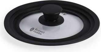 Russell Hobbs RH03281EU7 Couvercle Universel De Casserole - Couvercle En Verre Tremp&eacute;, Bordure En Silicone Pour Casseroles 16cm, 18cm, 20cm, Couvercle De Pot De Rec