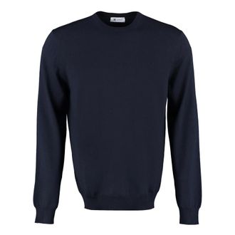 THE (ALPHABET) Gerippter Wollpullover - - Knitwear - Herren - Blau - 2XL