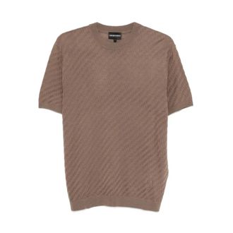 Emporio Armani Polo-Kragen-Pullover - - Knitwear - Herren - Braun - M