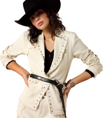 Ariat Womens Americana Blazer Long Sleeve in Antique White, Size X-Large, by Ariat