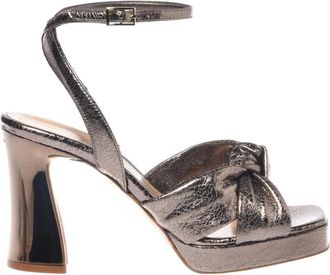 Baldinini Femme, Chaussures, Jaune, Taille: 37 EU Sandale en Nappa Lamin&eacute; Craquel&eacute;