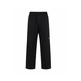 C.P. Company C.p. Company, Homme, Pantalons, Noir, Taille: 2XL Cotton-Linen Cargo Pantalons 999