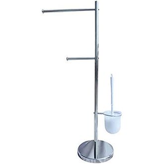 MSV 141308 WC-Bürstenganitur, Silber, 20x36x80 cm