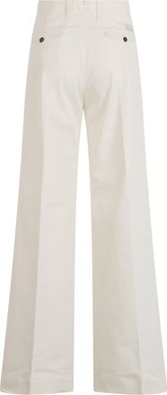 Nine In The Morning Wide-Leg Cotton Trousers - Beige