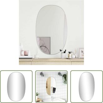 vidaXL Spiegel Wand - Wandspiegel Silbern 80x50 cm
