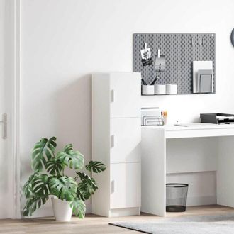 vidaXL Meuble de Rangement Blanc 31,5 x 32 x 124 cm Bois ding&eacute;nierie Vidaxl