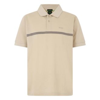 HUGO BOSS Kurzarm-Polo mit Logo - - Tops - Herren - Beige - 2XL