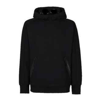 C.P. Company C.p. Company - SweaT-shirt &agrave; capuche Goggle en molleton Diagonal Raised - Homme - Sweatshirts et sweats &agrave; capuche - Noir - Taille: L