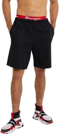 Champion 9 Lounge Shorts, Standard Fit, Lightweight, Available in Regular and Big & Tall, Noir-Logo C Patch, XXX-Large Grand Homme