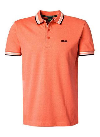 HUGO BOSS Herren Polo-Shirt orange Baumwoll-Piqu&eacute;