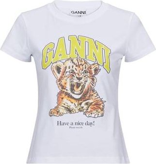 Ganni T-shirt imprim&eacute; tigre Baby Fit en coton