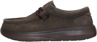 HeyDude Chaussures à enfiler en daim Wally Comf pour homme, Marron majeur/marron taupe, 45 EU