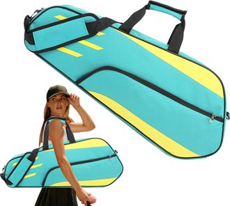 Generico F&uuml;r Schl&auml;gersport: Wasserdichter Transport f&uuml;r 3 Schl&auml;ger, vielseitiger Schulterrucksack f&uuml;r Badminton und Tennis, organisierte Aufbewahrung f&uuml;r Schl&auml;