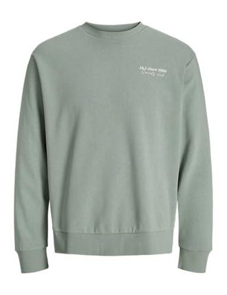 Jack & Jones Crew Neck Jjninety Sweat &agrave; col Rond, Iceberg Green, M Homme