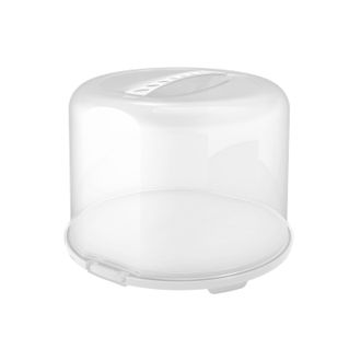 Rotho Fresh Tortenglocke XL, lebensmittelechter Kunststoff (PP) BPA-frei, weiss/transparent, (35.5 x 34.5 x 26.0 cm)