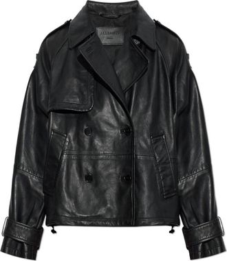 AllSaints Femme, Vestes, Noir, Taille: 38 FR Reya Leather Jacket