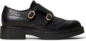 Twin-Set Oxford-Schuhe mit doppeltem Riemen - Schwarz