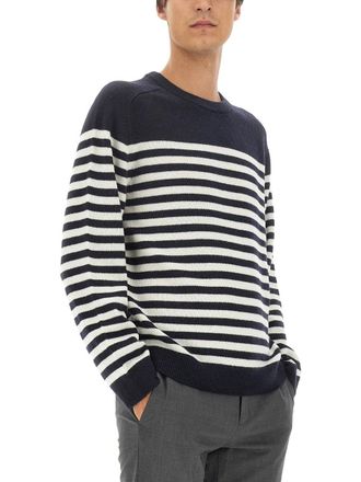Theory Multicolor Striped Wool-Cashmere Sweater - Multicolor