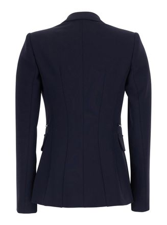 Elisabetta Franchi Womens Blazer Blue Crepe Blazers Jacket