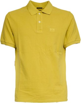 C.P. Company C.p. Company, Homme, Tops, Jaune, Taille: XL 24/1 Piquet Pigment Dyed Short Sleeve Polo