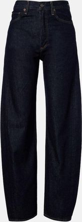 A Gold E Jean barrel Luna à taille haute