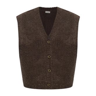 American Vintage Zolly Weste - - Knitwear - Damen - Braun - M/L
