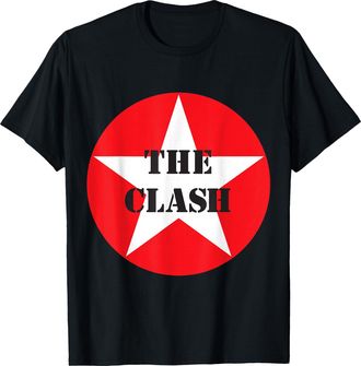 The Clash Circle Star T-Shirt - Offizieller Merchandise - Unisex-Schwarz - S