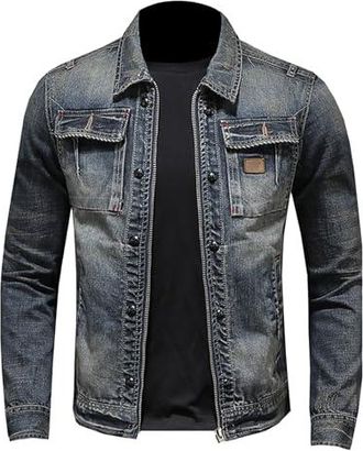 Generic Veste surdimensionn&eacute;e pour homme, veste de baseball &eacute;l&eacute;gante &agrave; manches longues boutonn&eacute;e avec jolis imprim&eacute;s, v&ecirc;tements dext&eacute;rieur confortables et amp