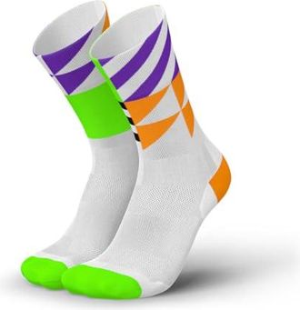INCYLENCE ULTRALIGHT Chaussettes de course pour homme et femme, respirantes et très fines, 1 paire, Elements orange vert, 39-42