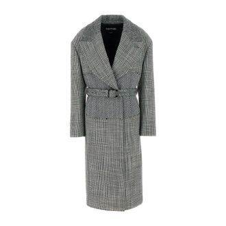 Tom Ford Woll-Patchwork-Mantel - - Coats - Damen - Grau - S