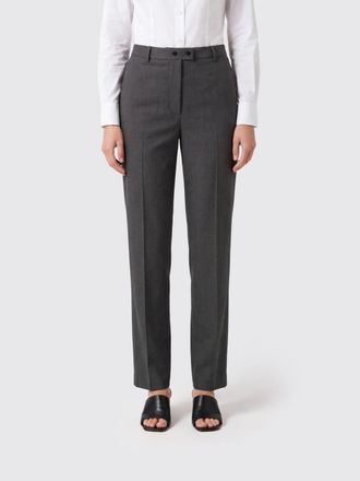 Jil Sander Pantalon slim taille haute en laine et mohair