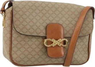 Celine Sac bandouli&egrave;re vintage doccasion - Femme - Pre-owned - Beige - Taille: ONE Size