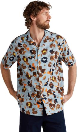 Benetton Herren Camicia M/M 5hpwuq05b Hemd, blau, Medium