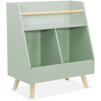 Sweeek Meuble de rangement enfant. vert. 2 compartiments