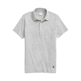 Brooks Brothers Grau meliertes Baumwolljersey Vintage Polohemd - - Tops - Herren - Grau - XL