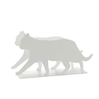 Balvi Porte-revues Feline Couleur blanc Pratique et d&eacute;coratif en forme de chat Fer 21,5 cm