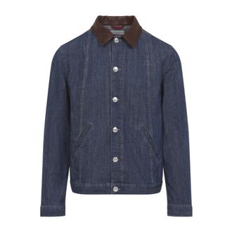 Brunello Cucinelli Denim Jacket - - Jackets - Herren - Blau - L