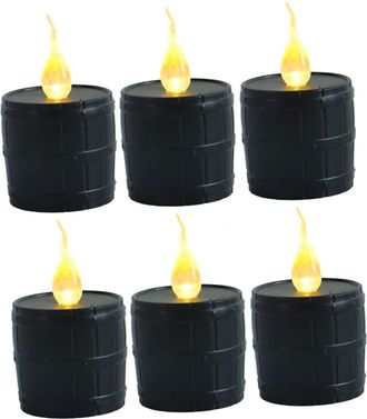Holibanna 6 St&uuml;ck Elektronisches Kerzenlicht mit flackern Teelicht Flammenlose Kerzen f&uuml;r den Au&szlig;enbereich wiederaufladbar deko -Fensterkerzen -Kerzen Plastik p
