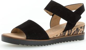 Gabor Damen Keilsandalen, Frauen Sandalen,offene Schuhe,Strandschuhe,Keilsandaletten,Keilabsatz,Wedge-Heel,hoch,schw.(KLuchs/schw),40 EU / 6.5 UK