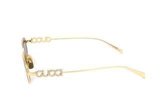 Gucci Womens Sunglasses Gold-Grey Metal