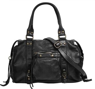 Samantha Look Shopper Echt Leder Damen | Made in Italy, Vintage Schultertasche, Umh&auml;ngetasche mit Rei&szlig;verschluss, gro&szlig;e Henkeltasche | 021061