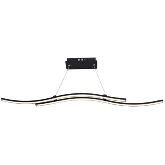 N&auml;ve Suspension Lampe de salon LED Lampe de salle &agrave; manger M&eacute;tal noir L 96 cm